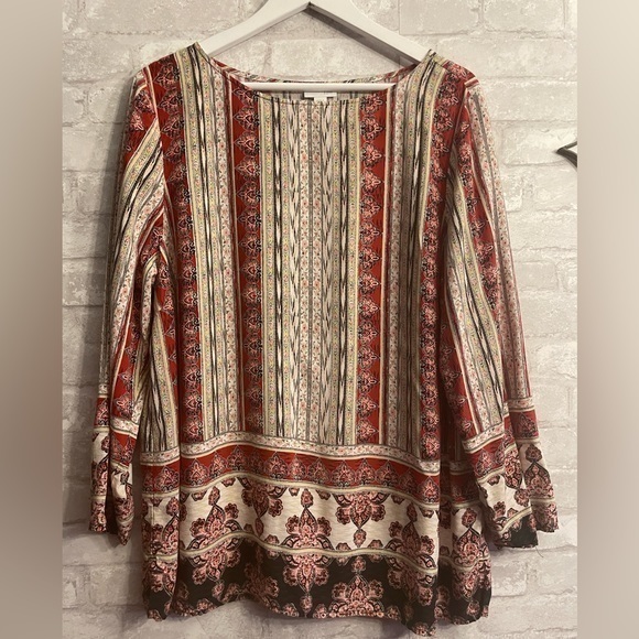 J. Jill | Tops | J Jill Fall Flare Boho Style Top Gorgeous Colors And ...